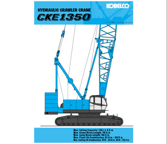 Kobelco CKE1350-1F 135t Crawler Crane for Hire - Delden Cranes