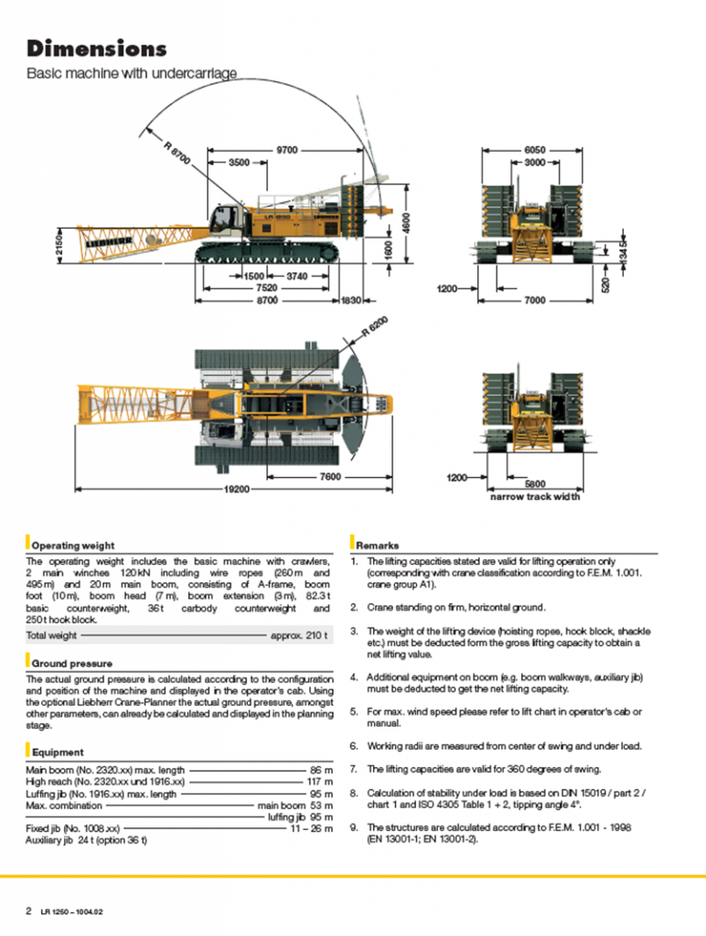 Liebherr LR1250.1 250t Crawler Crane for Hire - Delden Cranes